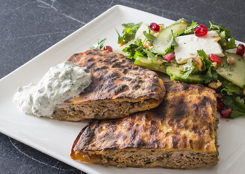 Smashed Cucumbers and Grilled Lamb-Stuffed Pitas | Shawna's Blog of Doom